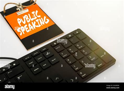 Text Sign Showing Public Speaking Word Written On Talking Showing