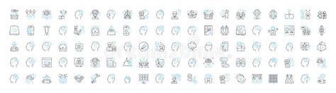 Thinking And Brainstorm Vector Line Icons Set Ideation Brainstorming