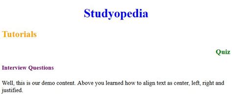 Css Text Properties Studyopedia