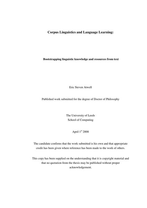 pdf corpus linguistics and language learning bootstrapping linguistic knowledge and resources