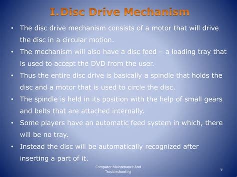 Dvd Drive Structure And Its Working Pptx Computer Peripherals Computing
