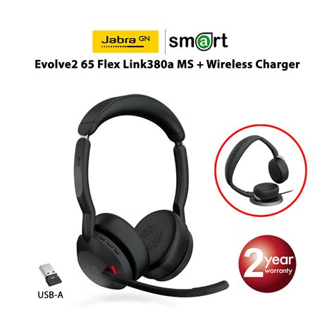 Jabra Evolve Flex Link A Ms Usb A Stereo With Wireless Charger Lazada Co Th