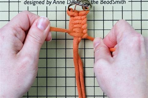 Easy DIY Spiral Macrame Keychain Free Pattern Marching North