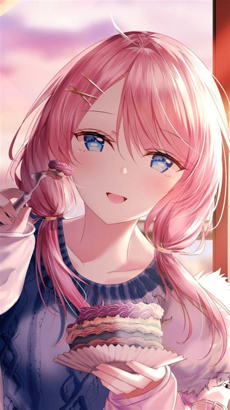 吃蛋糕的动漫萌妹子 手机壁纸 1080x1920 Id 28388 高清壁纸网