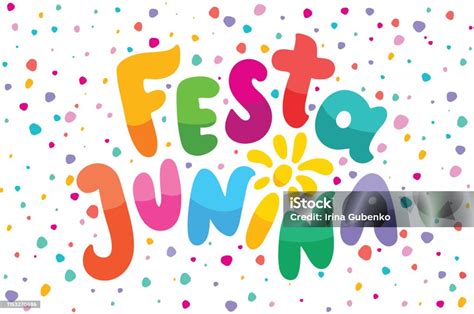 브라질 레터링 텍스트 페 스타 준 나 일러스트 축제 벡터 카드입니다 섬광 화려한 프레임에 불꽃 축제 로고 6월에 대한 스톡 벡터 아트 및 기타 이미지 Istock