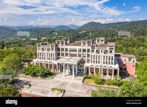 Aerial View Of National Chi Nan University Stock Photo Alamy