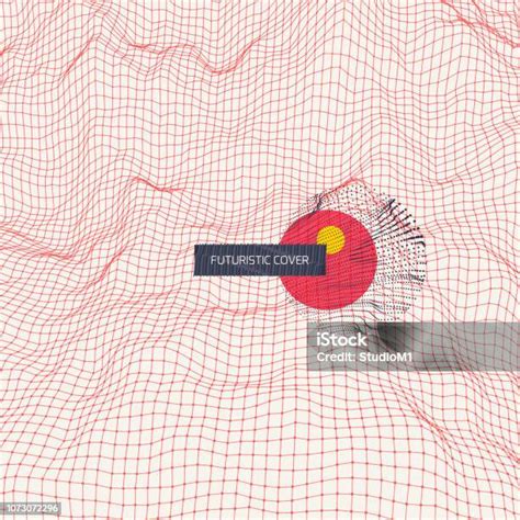 격자 구조입니다 과학 또는 기술 배경 3 차원 격자 표면입니다 추상적인 벡터 일러스트입니다 바둑판에 대한 스톡 벡터 아트 및