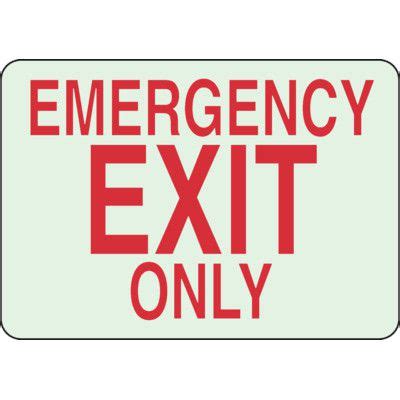 Luminous Exit And Path Marker Signs Emergency Exit Only Seton