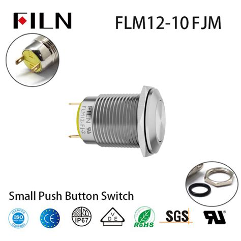 Great Small Push Button Switch12mm 2pin Metal Ip65 Momentary Small
