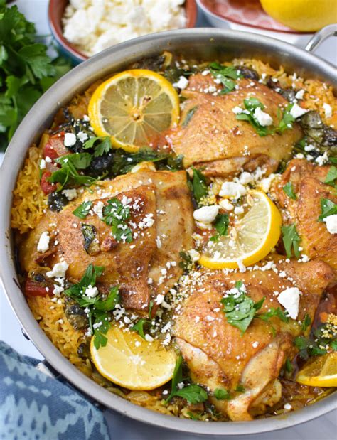 One Pot Mediterranean Chicken And Rice A Cedar Spoon