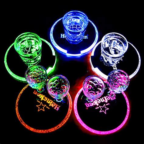 Custom Light Up Led Coasters Flashion Statement