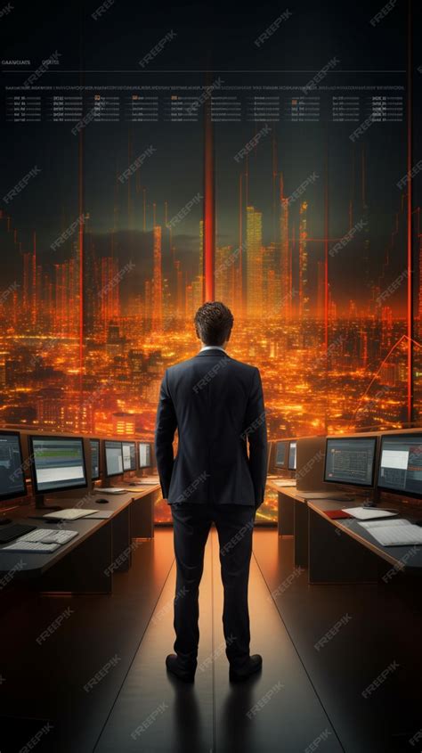 Premium Ai Image Analyzing Performance Metrics Through Data Visualization The Businessman