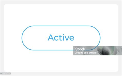 Active Button State Ui Element Template Stock Illustration Download Image Now Administrator