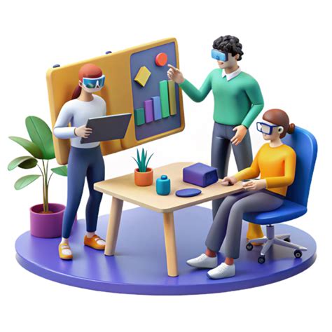Virtual Reality Collaboration Data Visualization Teamwork 56089439 Png