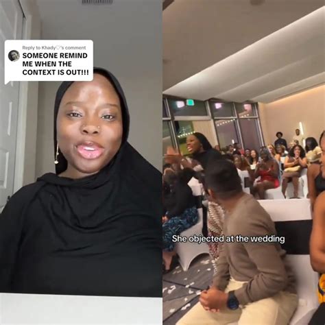 Woman Who Objected At Wedding Shares Her Side Of The Story Video