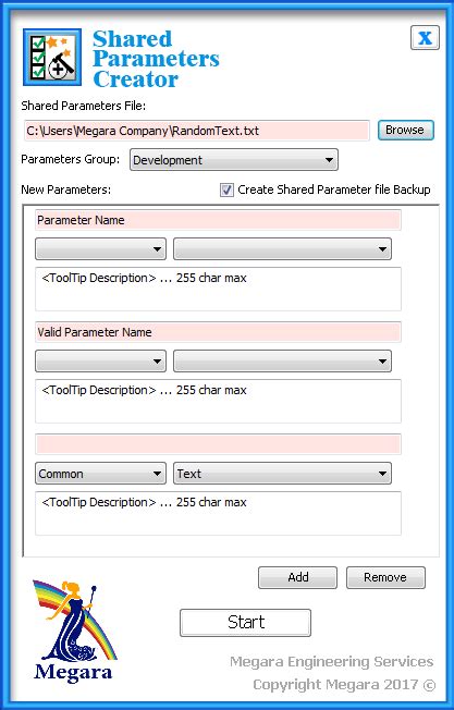 Revit Add Ons Megara Shared Parameters Creator