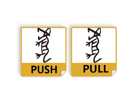 Bs Inscriptions Chinese Zodiac Tiger Push Pull Door Sign Vinyl Stickers