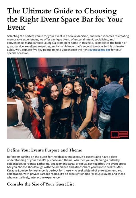 Ppt The Ultimate Guide To Choosing The Right Event Space Bar For Your Event 1 Powerpoint