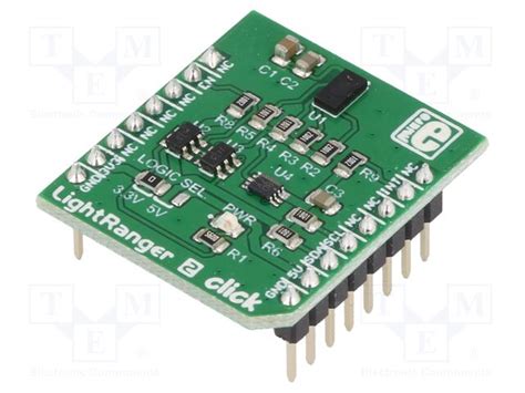 Lightranger 2 Click Mikroe Click Board Prototype Board Comp Vl53l0x 33vdc5vdc Mikroe