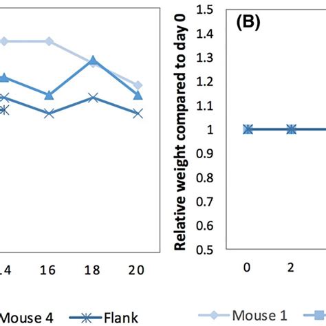 The Relative Weights Of Mice Compared To Their Pre‐operation Weights Download Scientific
