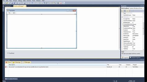 Visual Basic Net Text Editor Tutorial Youtube