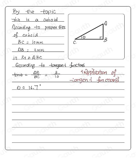 Solved A Cuboid Is Shown Below Calculate The Size Of Angle θ To 1 D P [math]