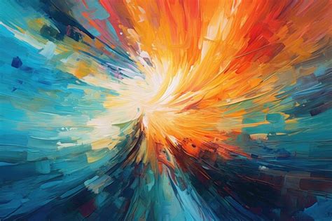 Premium Ai Image Burst Of Abstract Energy On A Dynamic Background With Swirling Lines And