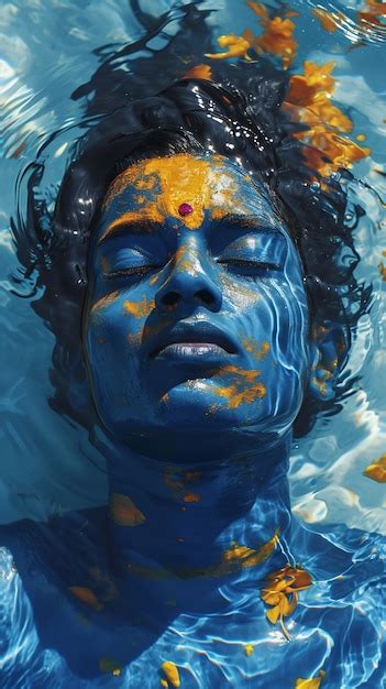 Free Photo Three Dimensional Representation Of Krishna Hindu Deity And Avatar