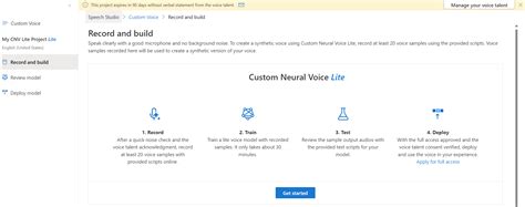Custom Voice Lite Speech Service Azure AI Services Microsoft Learn