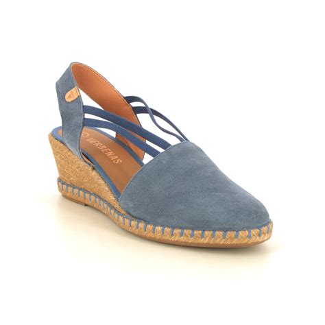 Verbenas Maika Tremp Blue Suede Womens Espadrilles 0600880785 72