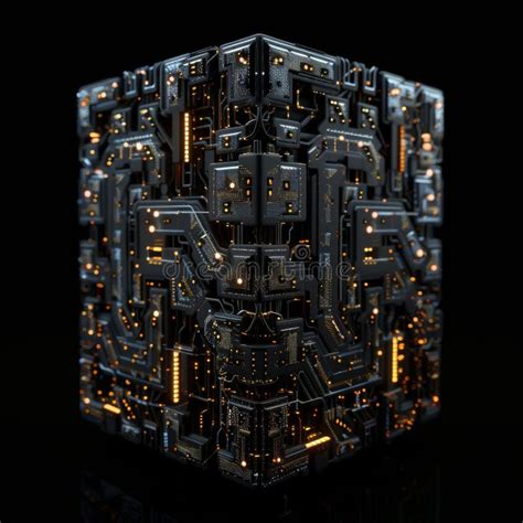 Design Cube For The Modern Machine Concept Of Data Blocks 3d Rendering Data Under Control