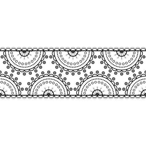 Premium Vector Seamless Border With Mandala Lace Ornament