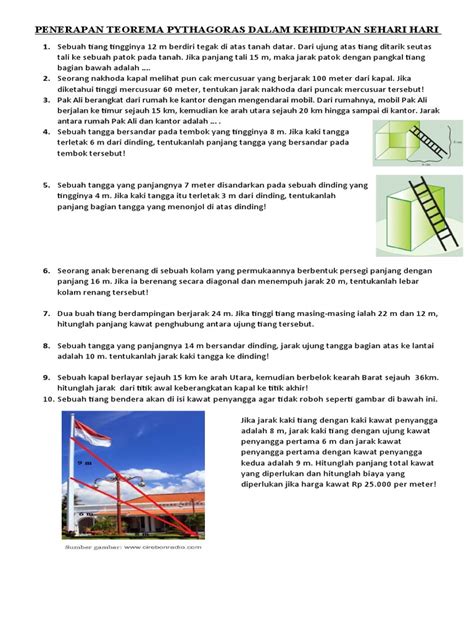 Penerapan Teorema Pythagoras Dalam Kehidupan Sehari Hari Pdf