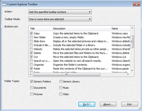 Windows Explorer Toolbar Buttons Customize Tutorials