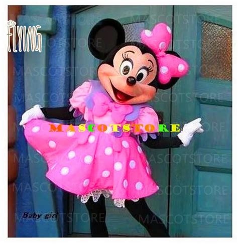 Pink Minnie Mouse Cartoon Mascot Costume Fancy Dress Adult Size In Mascot From Novelty