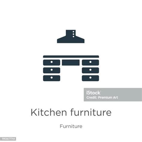 부엌 가구 아이콘 벡터입니다 흰색 배경에 고립 된 가구 컬렉션에서 최신 유행 평면 주방 가구 아이콘 벡터 일러스트는 웹 및 모바일 그래픽 디자인 로고 Eps10에 사용할 수