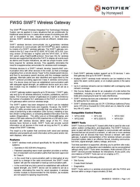 Dn 60820 Fwsg Swift Wireless Gateway Pdf Computer Network Wireless