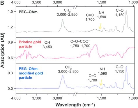 Ft Ir Spectra Of A Peg Modified Gns And Its Starting Materials And