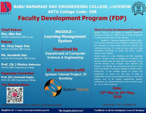Faculty Development Program Fdp On “moodle Learning Management