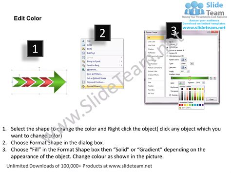 Arrow Diagram Describing Process Details Stages Free Flowchart Program Power Point Templates PPT