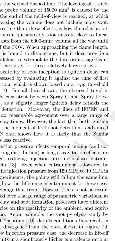Correlation Between First Soot Detection And Ignition Delay For Ifpen