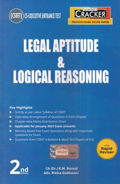 Taxmann Cracker Legal Aptitude And Logical Reasoning For Cs Executive