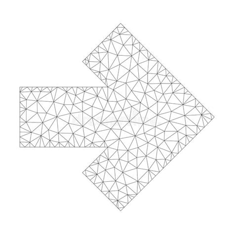 Mesh Vector Arrow Right Icon Stock Vector Illustration Of Modeling Grey