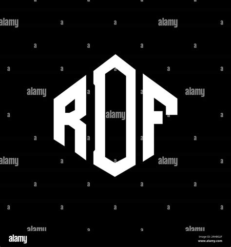 Rdf Letter Logo Design With Polygon Shape Rdf Polygon And Cube Shape