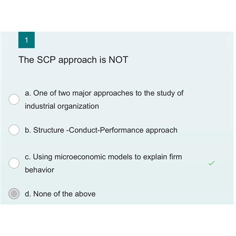 Solved 1the Scp Approach Is Nota ﻿one Of Two Major