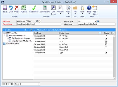 Aged Receivables Detail Smartlist Builder Template Eone Solutions