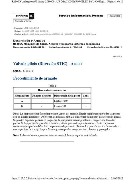 Joystick De Direccion R1300g Armando Pdf Tornillo Máquinas