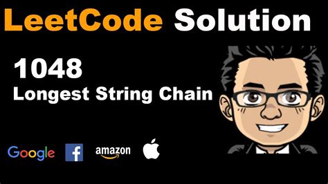 1048 Longest String Chain Dynamic Programming Javascript Youtube
