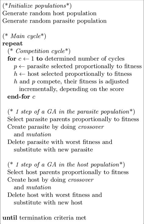General Form Of The Incremental Coevolutionary Algorithm Download