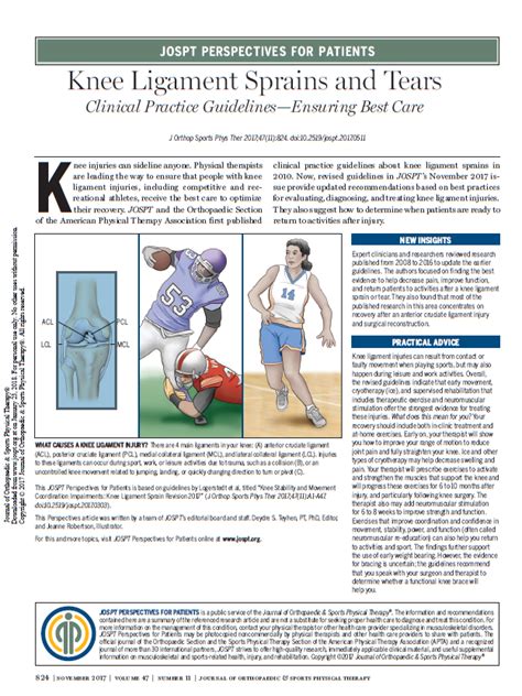 Treatment For Knee Ligament Clinical Practice Guidelines McVay Physical Therapy